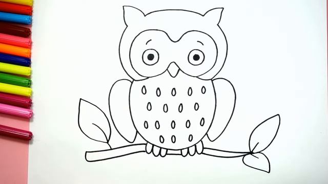 Cómo dibujar un búho para niños/How to draw an owl for kids