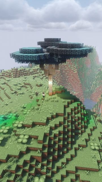 Дерево трансформации в The Twilight Forest(сумеречный лес) #майнкрафт #постройки #shorts #minecraft