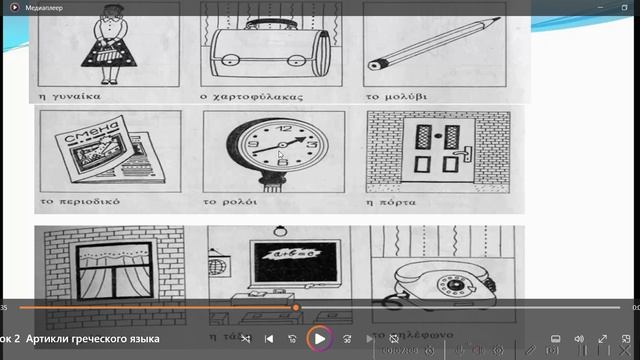 урок 3 Артикли греческого языка.