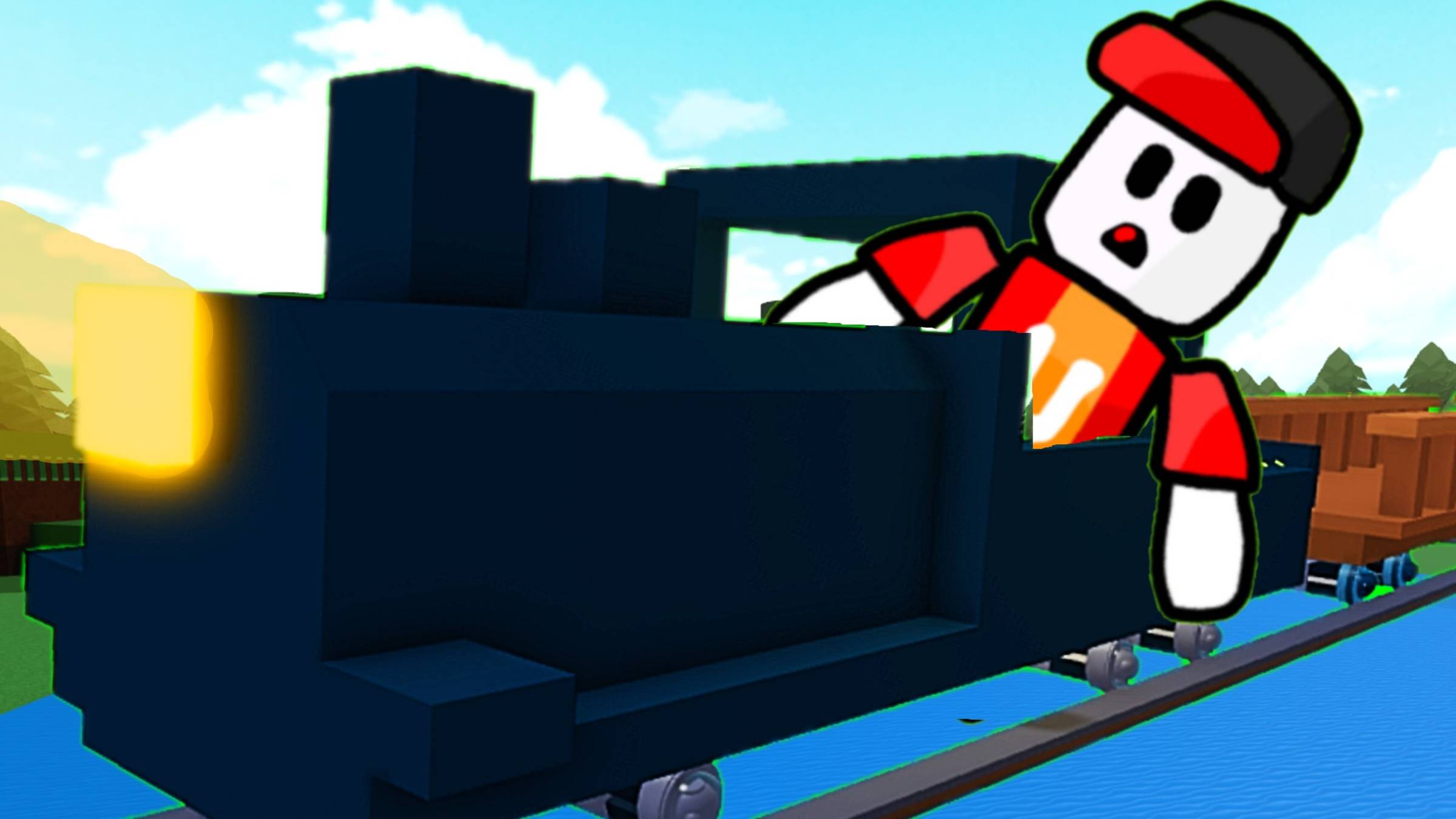 Я Построил лучший поезд из Мертвых Рельс в Build a Boat Roblox ⭐️