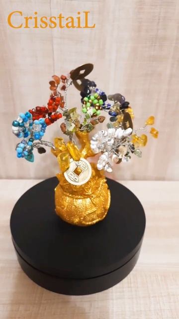 CrisstaiL  Денежное дерево из натуральных камней и бисера.