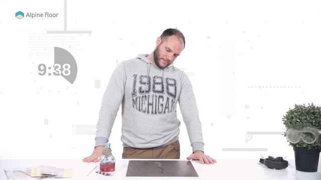 Тест водостойкости кварцвиниловой плитки