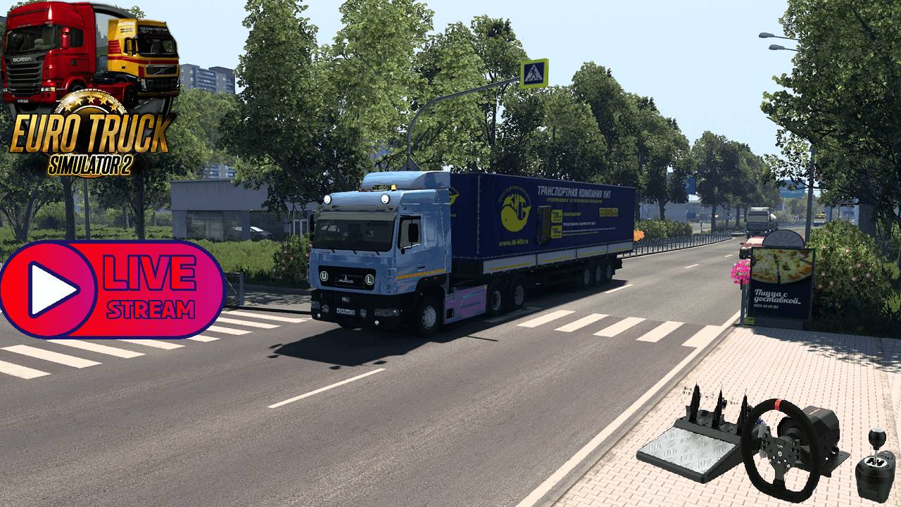 🔴 Euro Truck Simulator2, 1.53, МАЗ 5440-А9, ИЗ ПИТЕРА В БЕЛАРУСЬ !!!