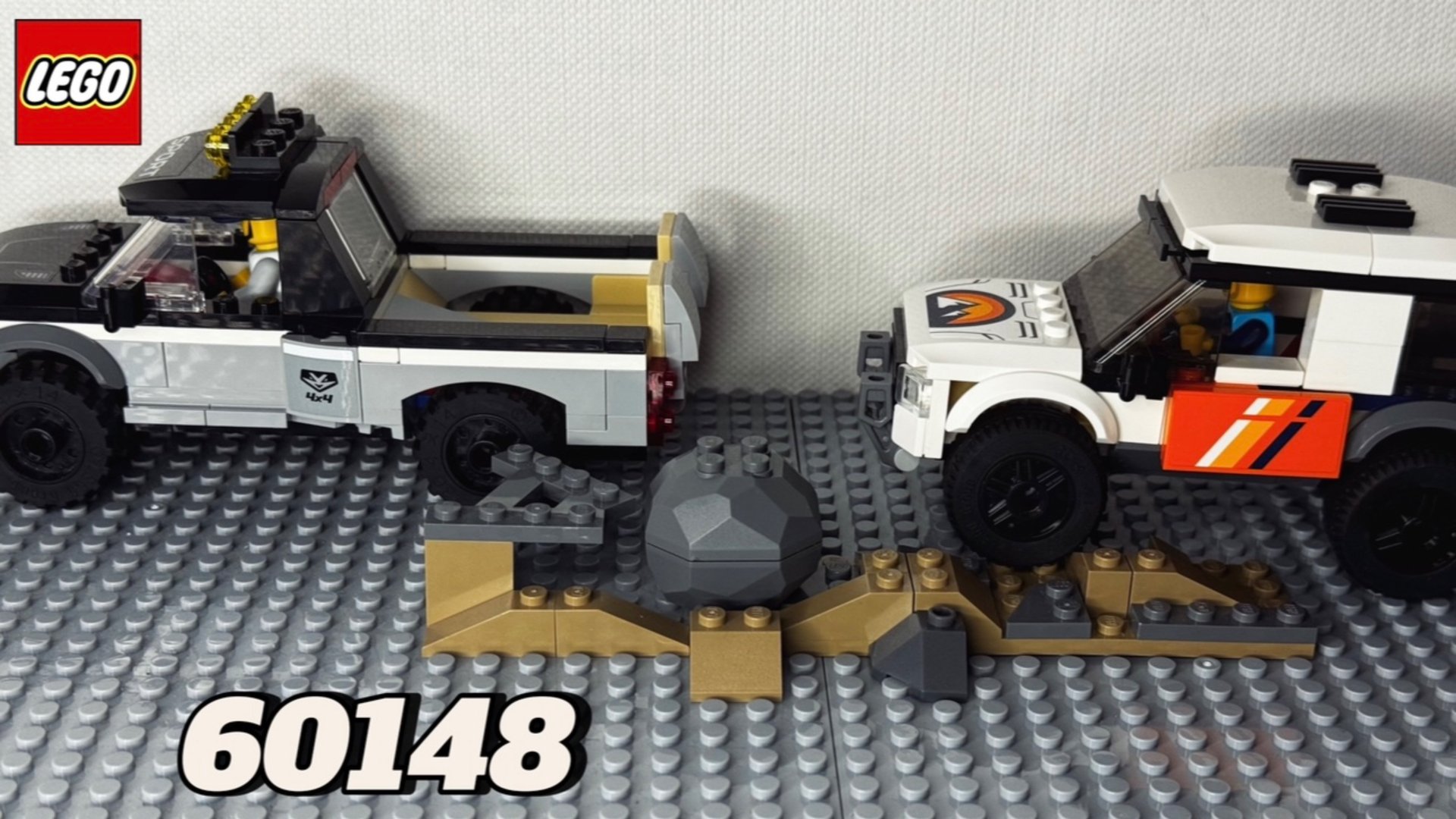 LEGO Пикап 60148. Завяз в грязи, вытащил тросом.