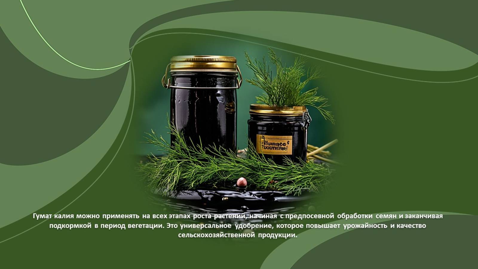 Производство и применение гуматов калия