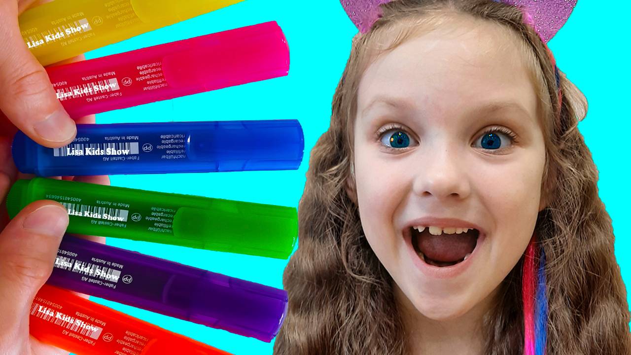 Лиза с папой и их забавные истории с фломастерами