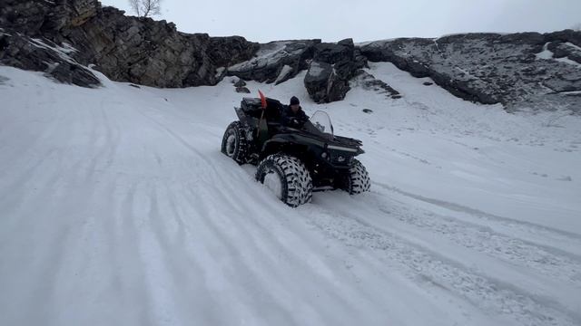 Сокол в снегу! Едем на Белый камень