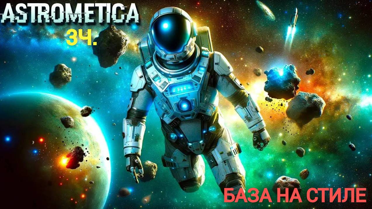 Astrometika. 3ч. Множество обновок, я разбился о стену, и построил стильную базу