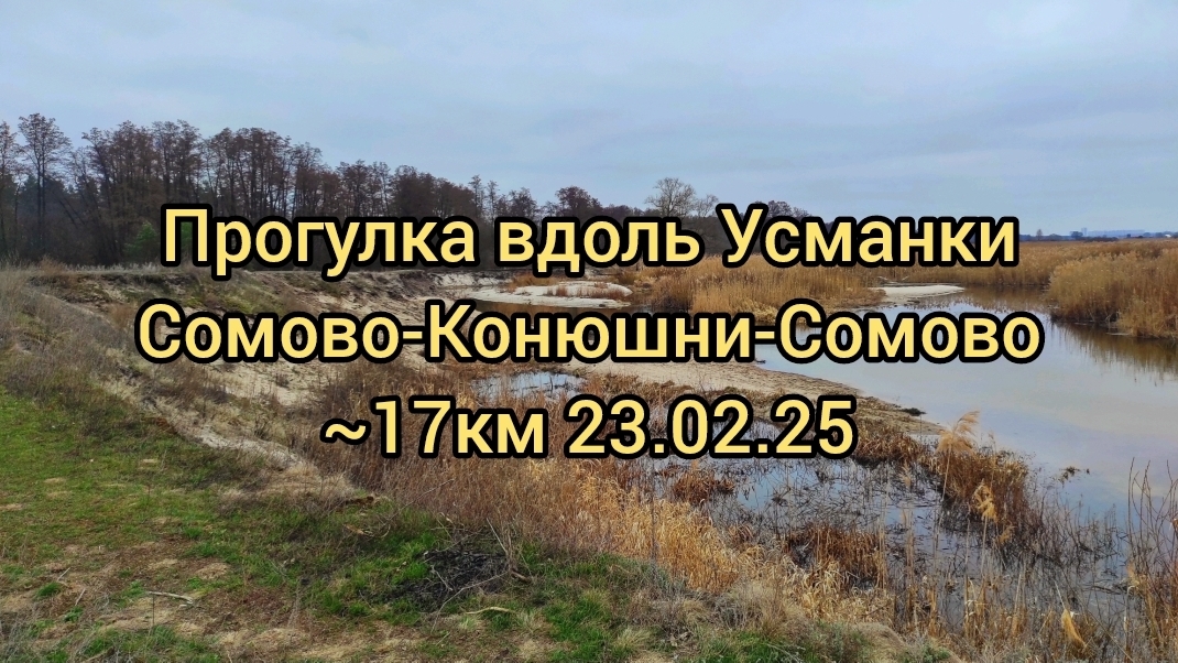 Пешая прогулка вдоль реки Усманки к Конюшням 23.03.25