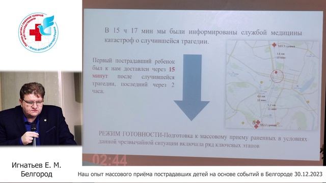 Наш опыт массового приёма пострадавших детей на основе событий в Белгороде 30.12.2023