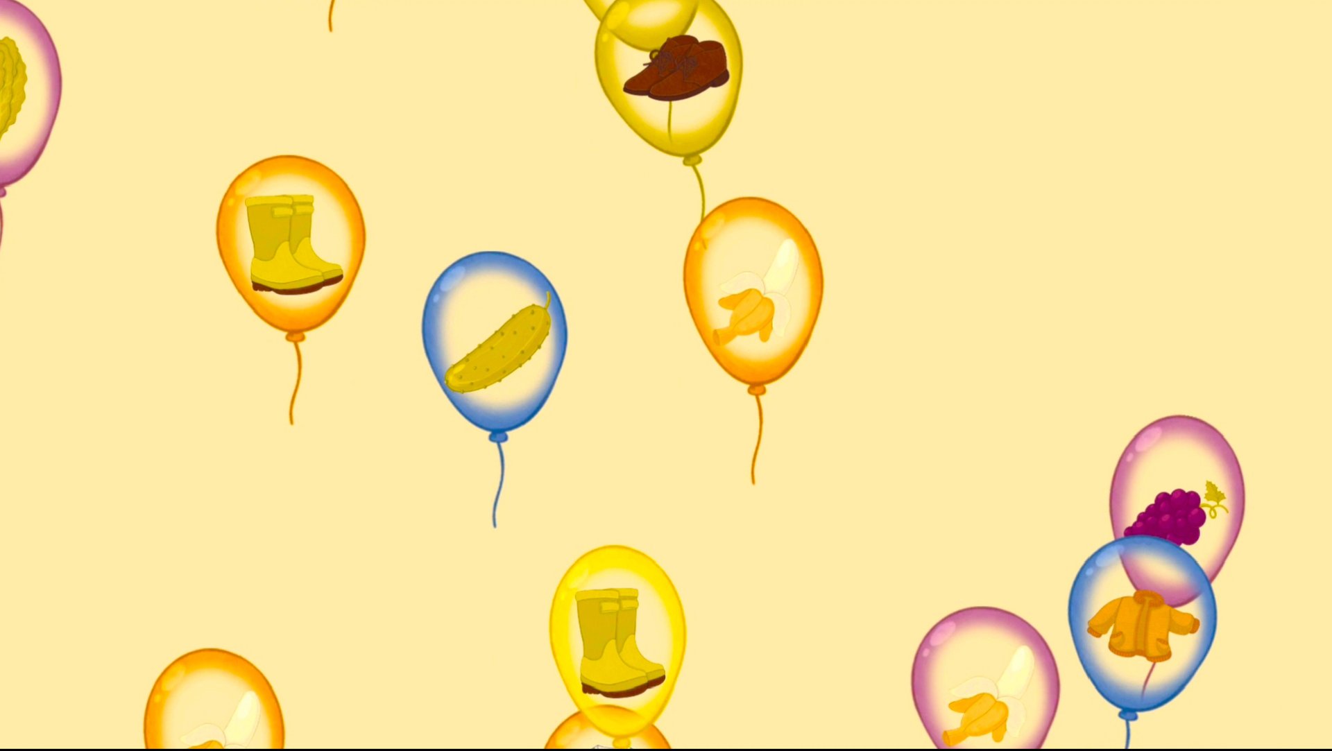 Учим фрукты, овощи и одежду с малышами/ развитие речи для детей/ развивающий мультфильм смотреть