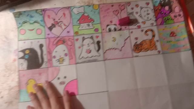 Мастер - класс по изготовлению листа плаката с мини рисунками. Часть 14