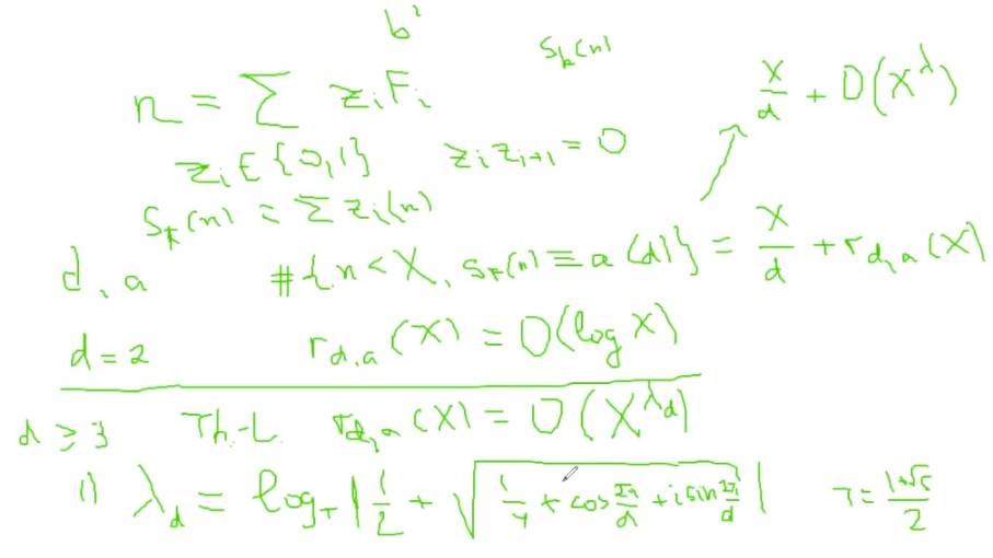 Диофантовы приближения. Спецсеминар. Лекция 17. А.Шутов