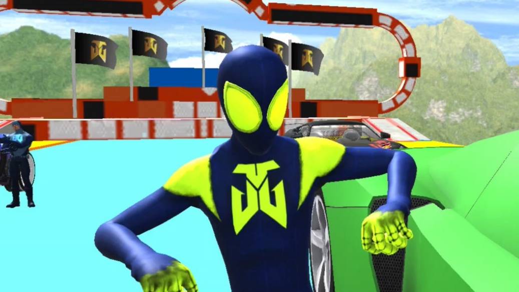 Мультфильм Супергерои - Гонки на машинах Миссия 7