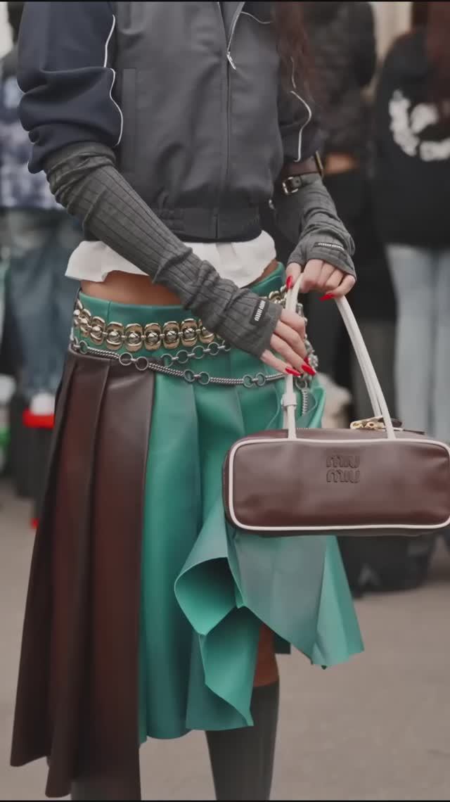 MIU-MIU StreetStyle на Неделе моды в Париже #модныепоказы #fashion #мода2025