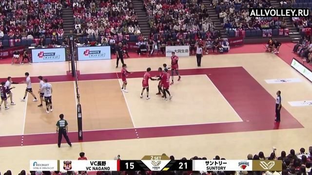 Волейбол. Чемпионат Японии 2024-2025. Мужчины. Сантори Санбердз — Нагано. 1-й матч