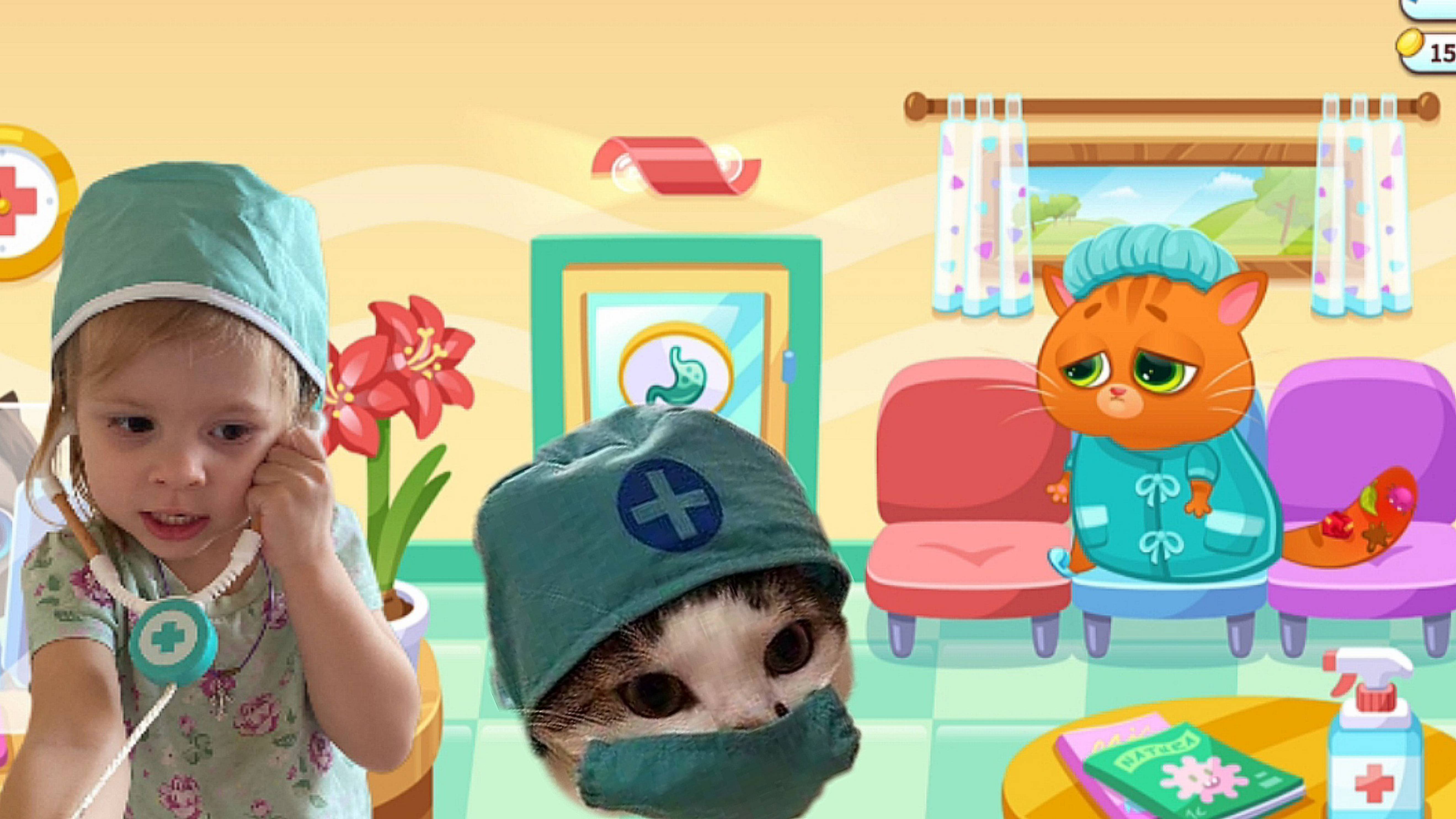 Котенок Бубу заболел 😿🤒