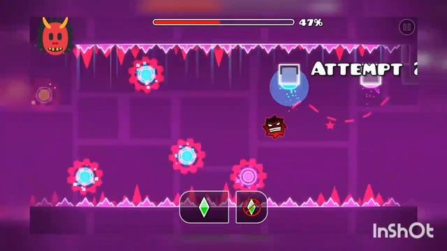 Geometry Dash. Прохожу Insane Demon - "Large Espera" на практике. Очень долгий демон.