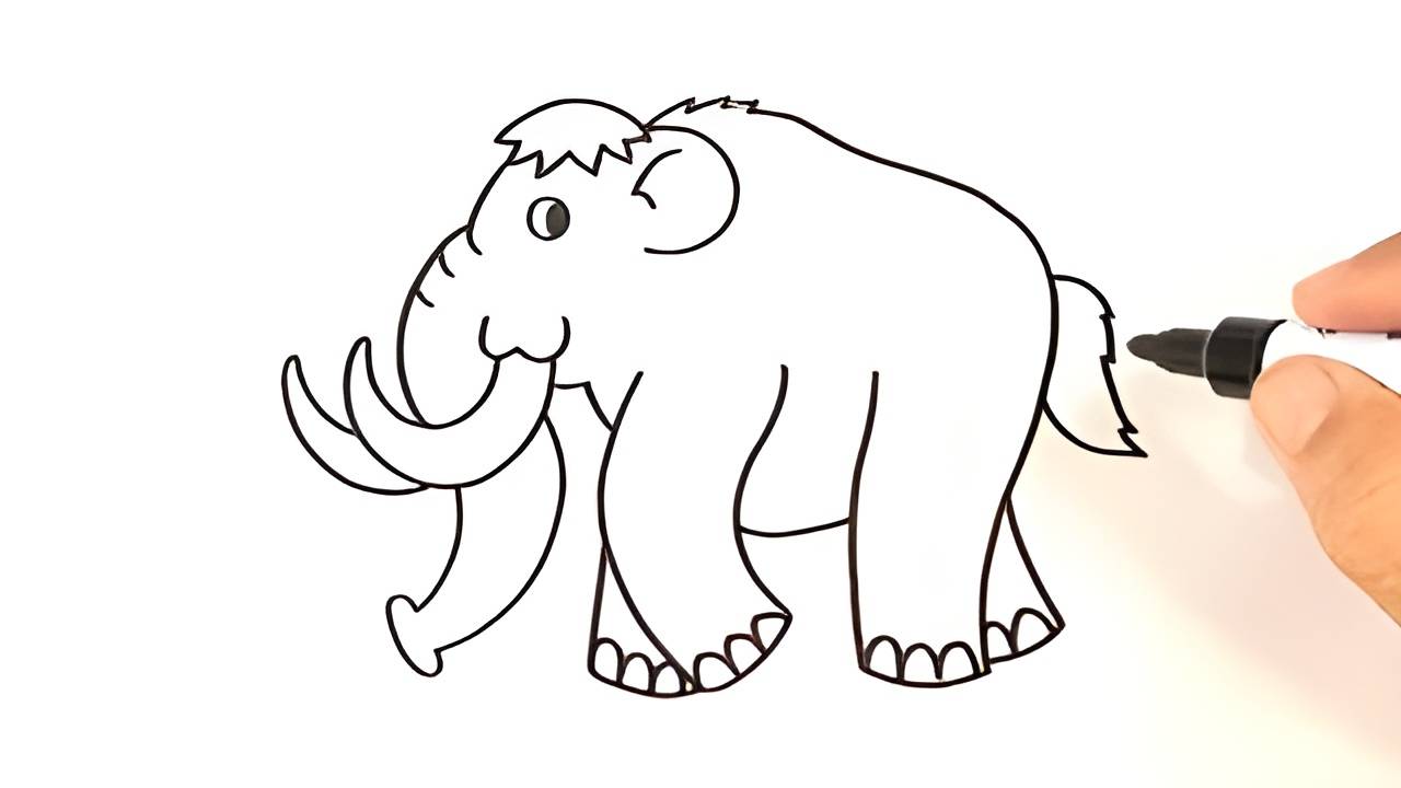 Как нарисовать МАМОНТА. Простые рисунки животных для срисовки