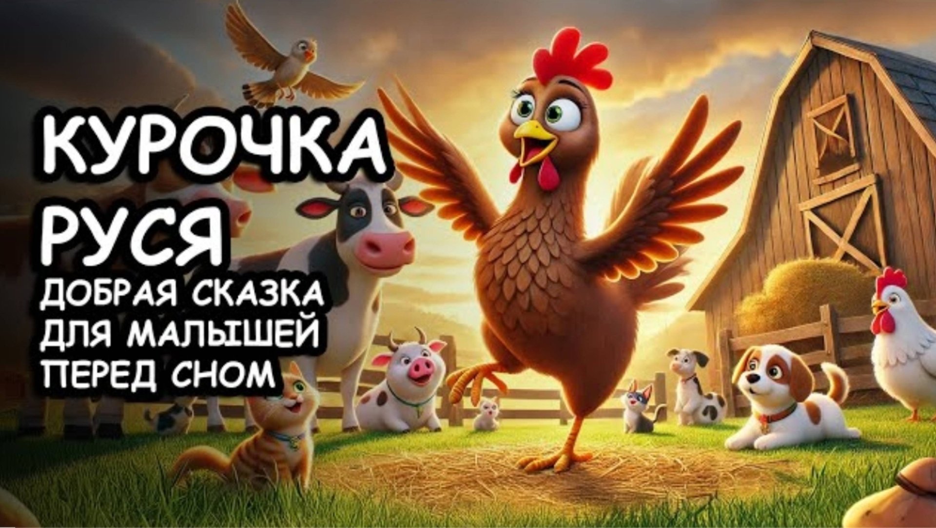 Сказка на ночь – Курочка Руся | Добрая история для малышей
