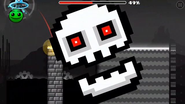 Geometry Dash/SubZero/Press Start/ с тремя монетками. Меня преследует ЭТОТ ЧЕРЕП!!!