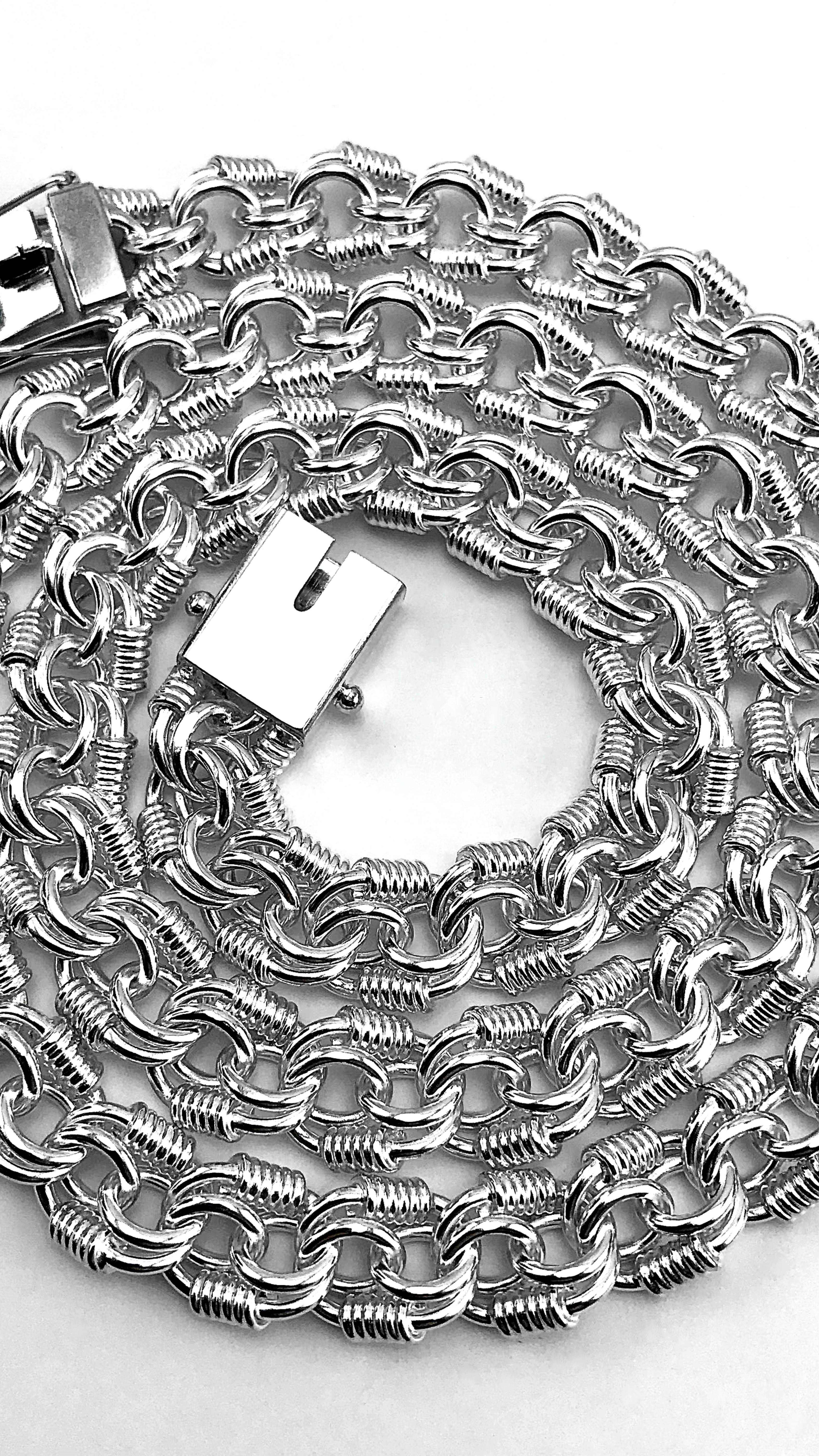 Серебряная цепь Королевская мантия, ширина 12,6 мм. 50, 55, 60, 65 см. Замок-коробка.