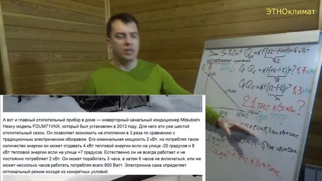 Разгром иллюзий. Отопление кондиционером, ВТН. Почему кондей НЕ тепловой насос_