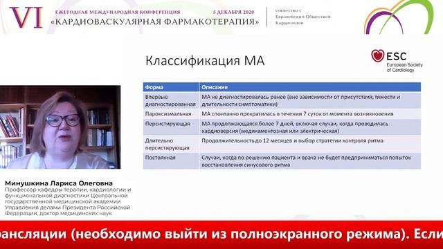 Европейские рекомендации по диагностике и лечению мерцательной аритмии