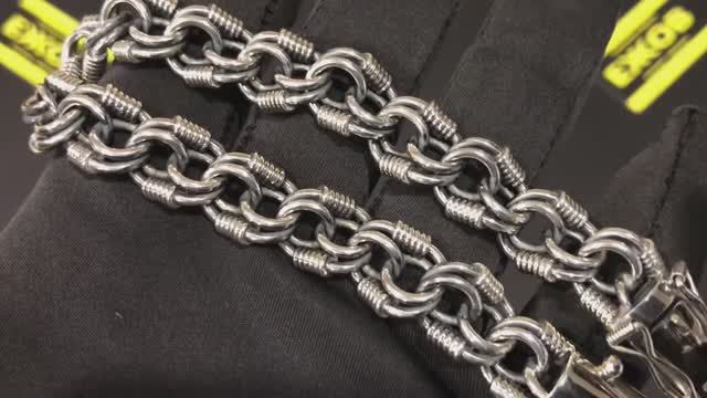 арт. А0109 Браслет из серебра 22 см Королевская Мантия с замком коробка.