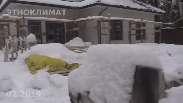 Установка Геотермального теплового насоса зимой