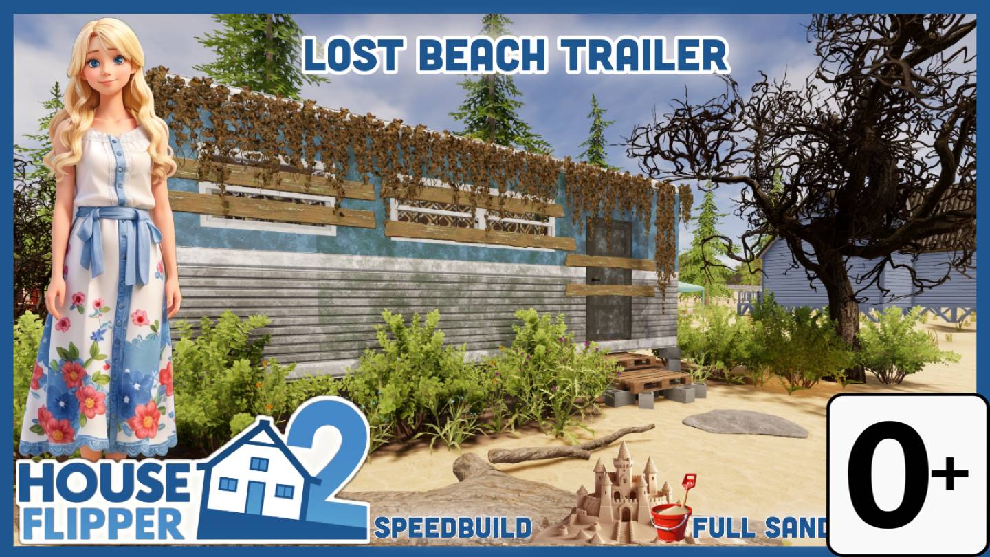 Хаус Флиппер 2 - Английский - House Flipper 2 -Lost Beach Trailer Full Build and Tour - Speedbuild