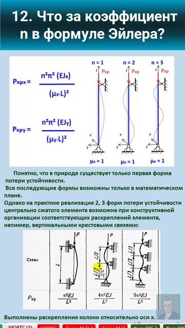 12. Что за коэффициент n в квадрате в формуле Эйлера?