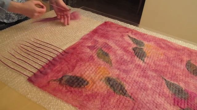 Видео мастер-класс Шарф "Яблоневый цвет"