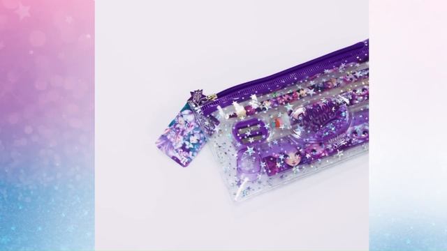 Пенал для девочки с наполнением, серия "Nenuphia" (карандаши, ластик, линейка, точилка)