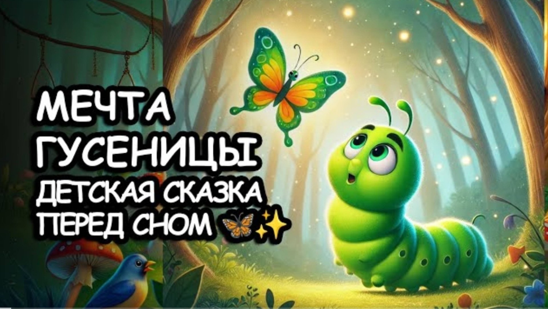 Мечта Гусеницы 🦋 | Добрая сказка на ночь для малышей | Волшебная история перед сном