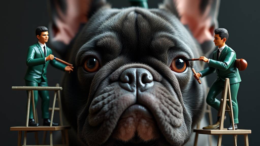 Трендовое видео с маленькими человечками . Бульдог