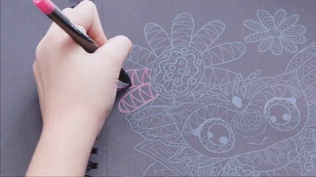 Раскраска-скетчбук с гелевыми ручками, серия "Isadora"