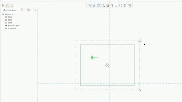 видео доступное обучение CREO импорт в среду эскиза