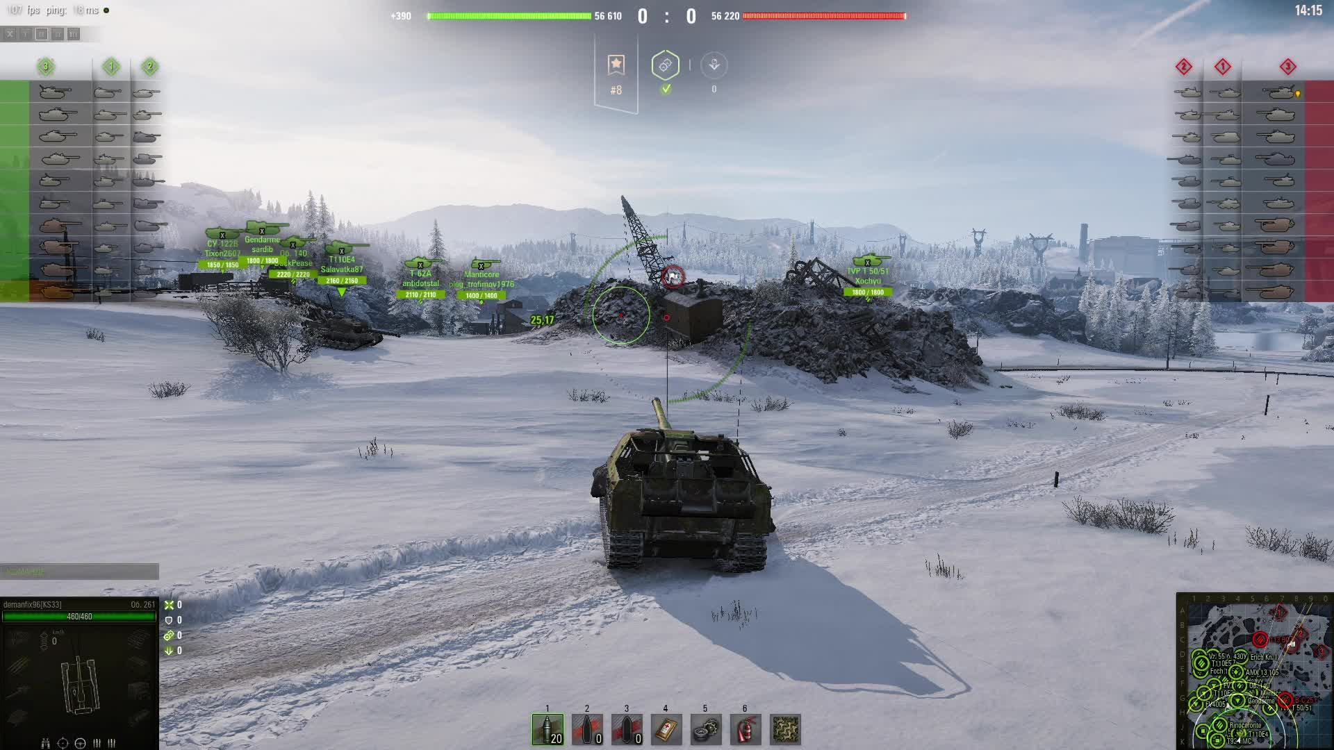 Мир танков Случайные бои Стальной охотник