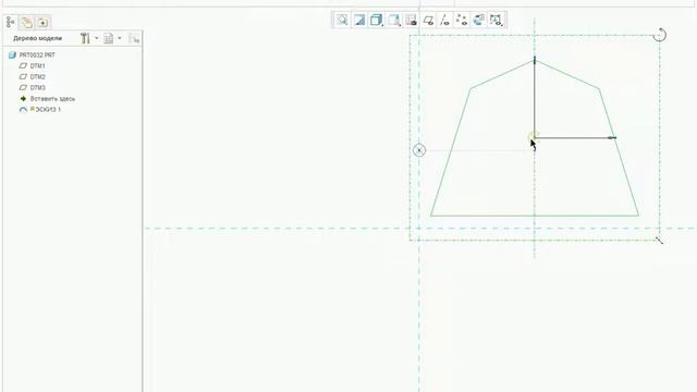 видео доступное обучение CREO правка эскиза
