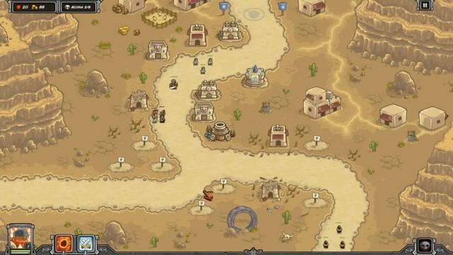 Kingdom Rush/Frontiers/Сложность - Боец/1-2 Level. Первые две ПОБЕДЫ!