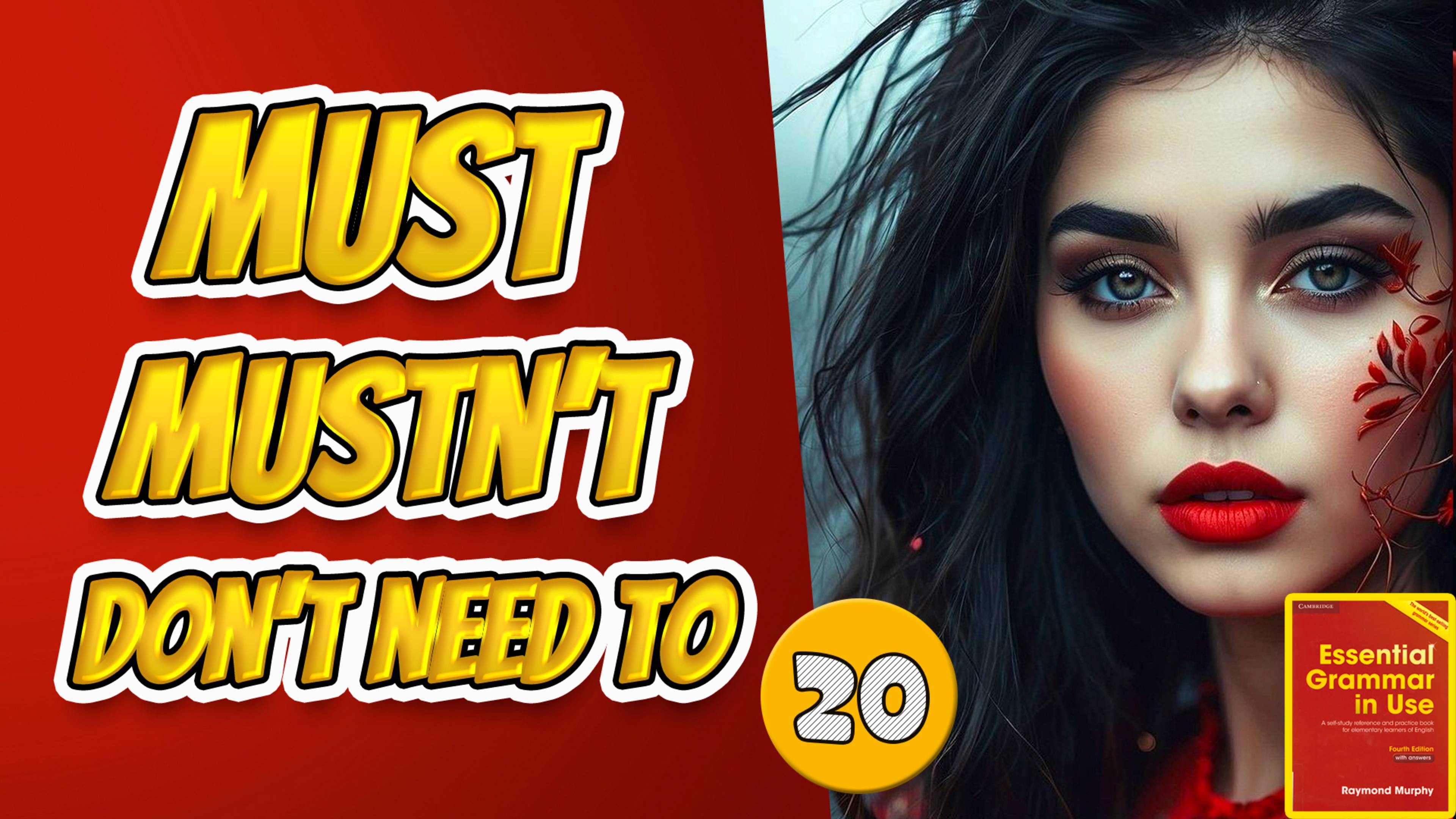 Тренажёр по учебнику Мёрфи (красный)/Must, mustn't, don't need to