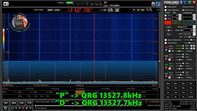 02.03.2025 10:16UTC, [sw, bcn], Маяки-маркеры прохождения в КВ диапазоне: 20МГц, 16МГц, 13МГц, 10МГц