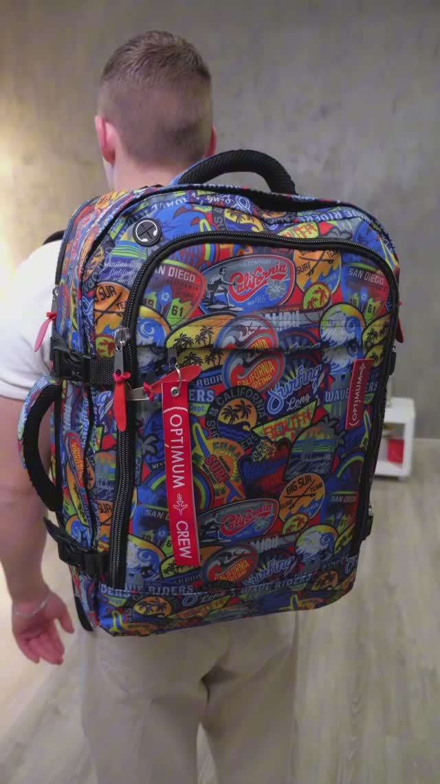 Идеальный рюкзак для ручной клади и путешествий 55х40х20 Optimum Air #рюкзакдляручнойклади