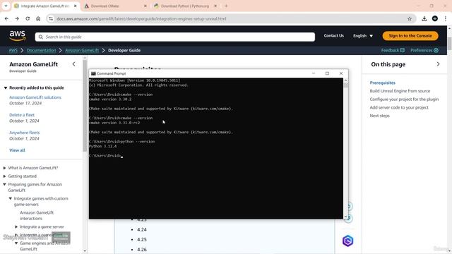 7 Integrating GameLift - Prerequisites