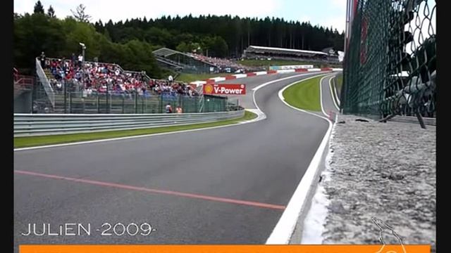 ЛУЧШИЙ звук выхлопа Формулы 1 V8 Redbull Ferrari McLaren Spa на Франкоршамп 2009