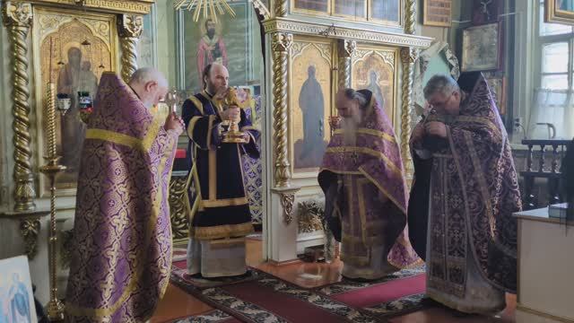 23.03.2025. Божественная Литургия в Михайло-Архангельском храме. с. Высокое. Часть 2.