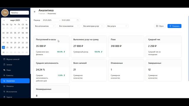 7. Аналитика