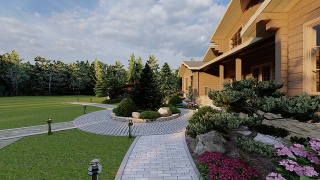 Модель зоны отдыха. #ландшафтный дизайн #дизайн #строительство