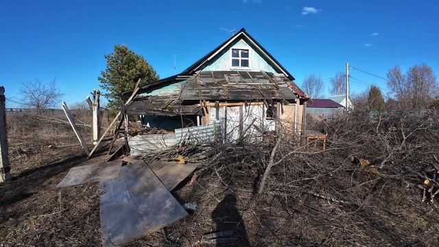 Видео привет с дачи от 23.03.25, разобрали все к новому забору